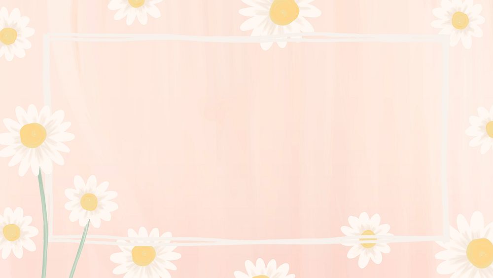 Rectangle daisy frame vector | Premium Vector - rawpixel