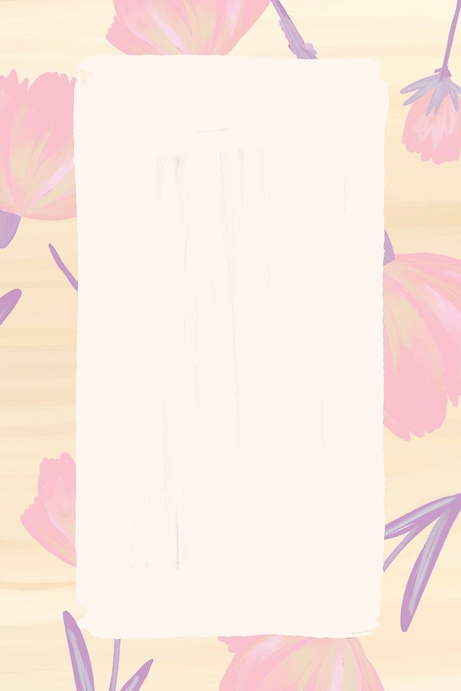 Rectangle cosmos flower frame vector | Premium Vector - rawpixel