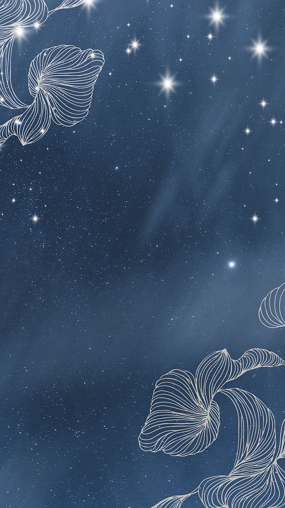 Blue starry abstract frame mobile | Photo - rawpixel