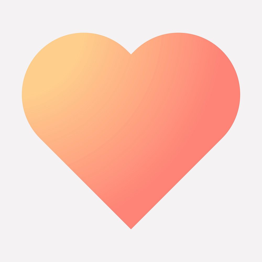 Colorful heart gradient element vector | Premium Vector - rawpixel