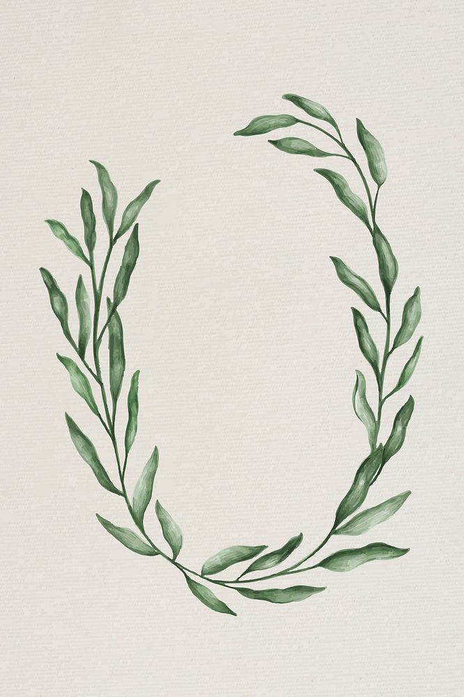 Minimal leaves frame vector | Premium Vector - rawpixel