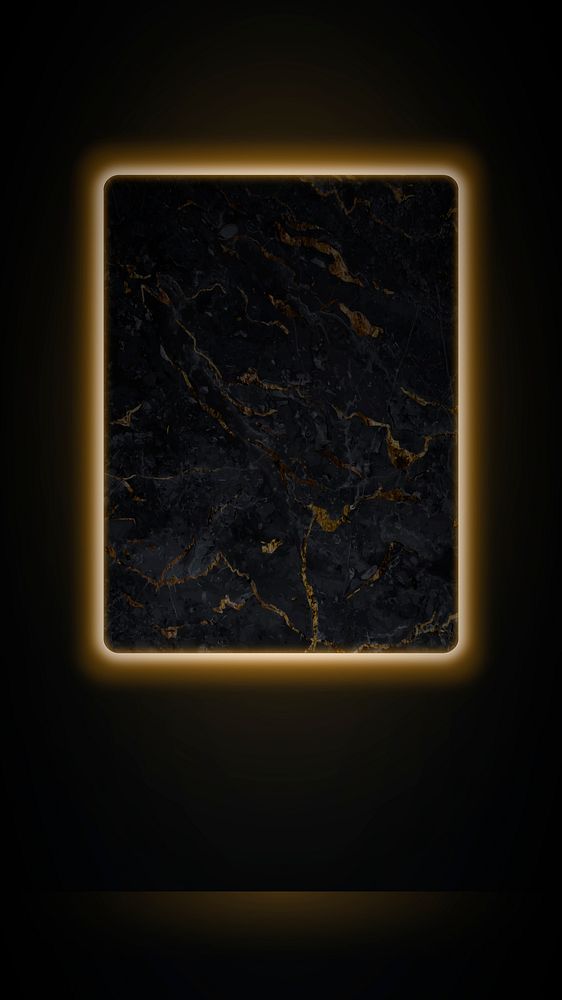 Rectangle gold neon frame mobile | Premium Vector - rawpixel