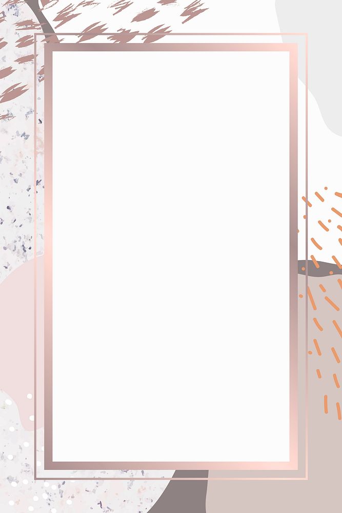 Rectangle pink frame on botanical | Premium Vector - rawpixel