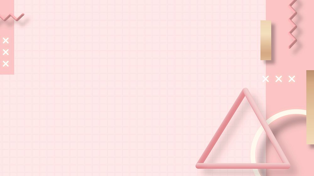 Pink geometric Memphis background vector | Premium Vector - rawpixel