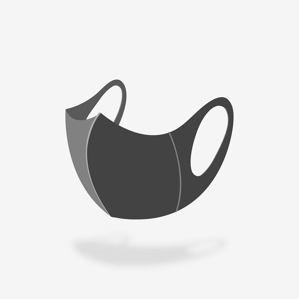 Black face mask element vector | Free Vector - rawpixel
