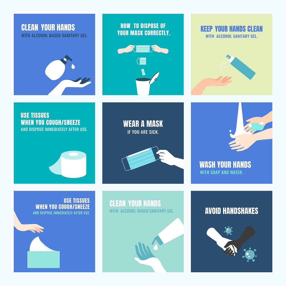 Cleanliness and coronavirus awareness message | Free Vector - rawpixel
