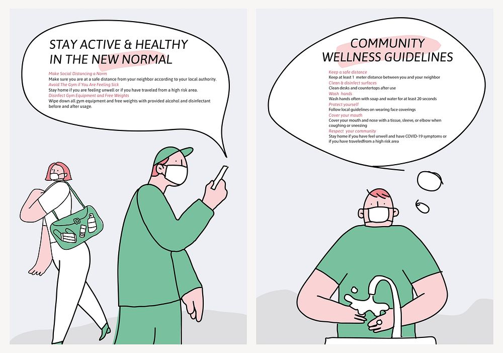 New normal poster template psd | Free PSD - rawpixel