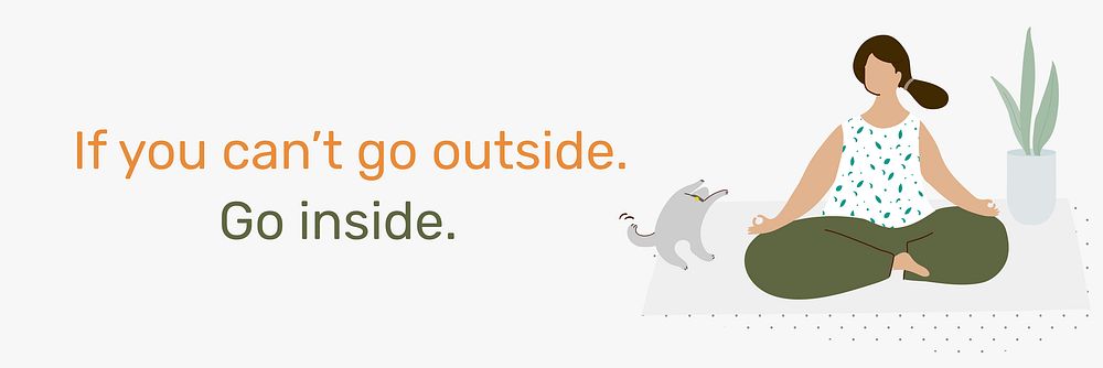 If you can't go outside | Premium Vector Template - rawpixel