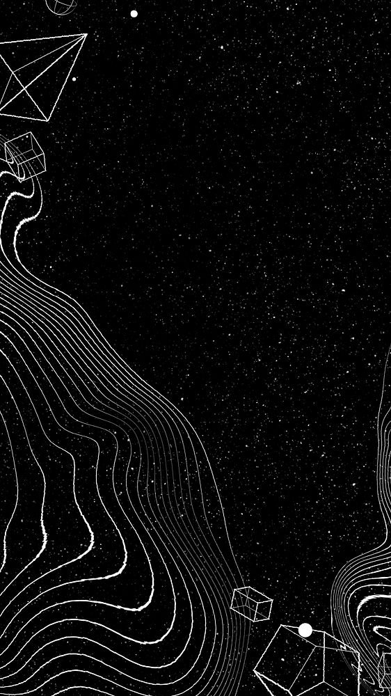 Gray wireframe wave with geometric | Free Photo - rawpixel