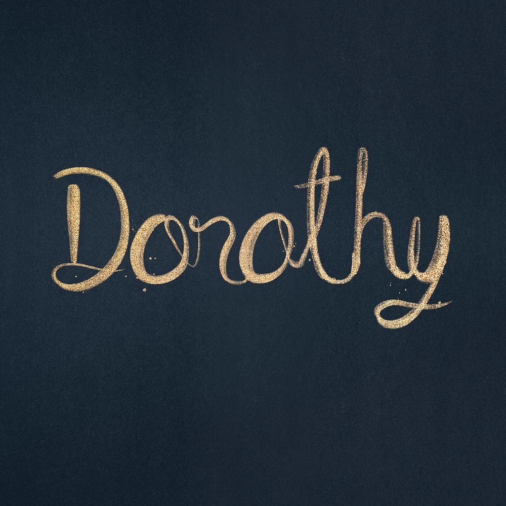 Dorothy cursive gold font psd | Free PSD - rawpixel