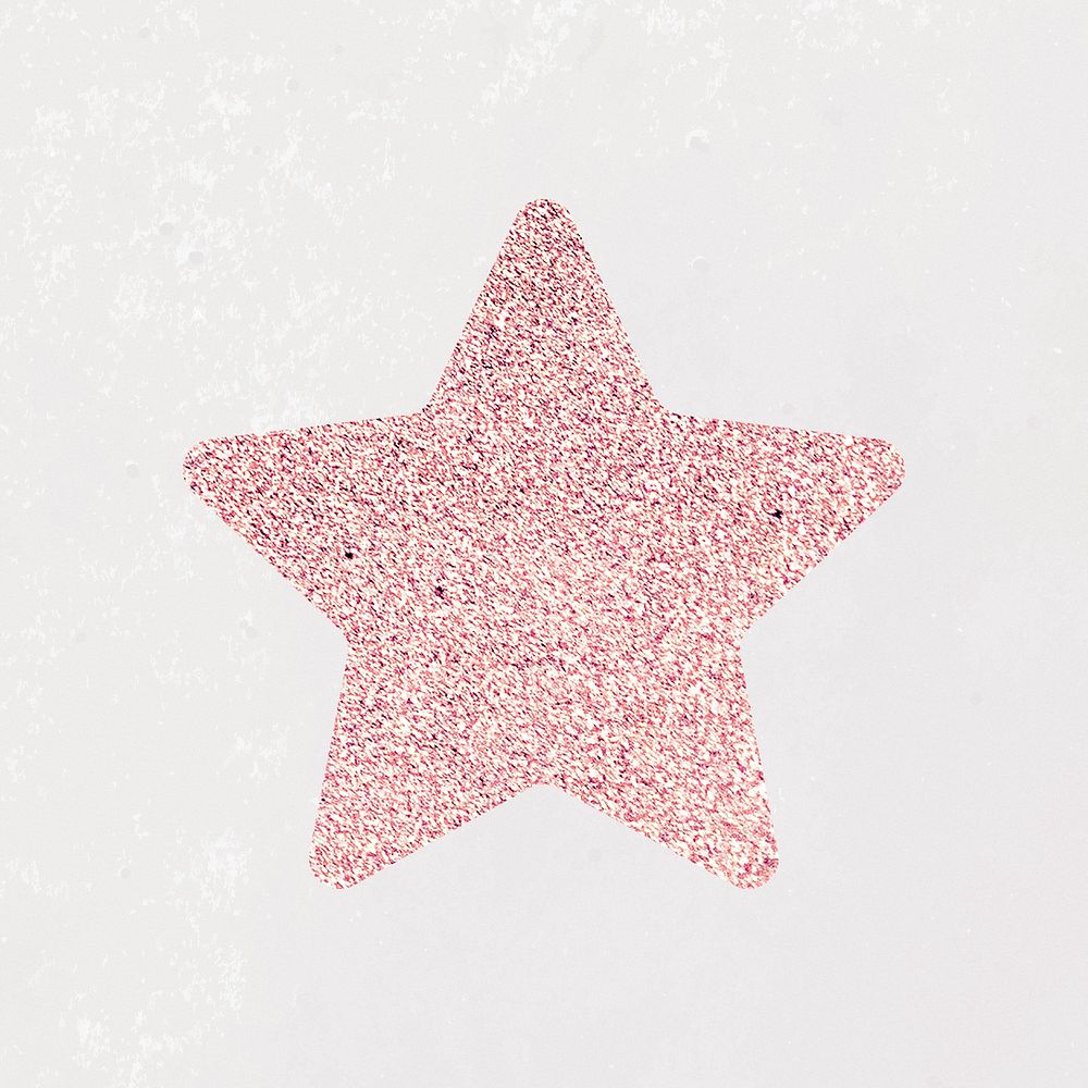Glitter star sticker illustration | Free PSD - rawpixel