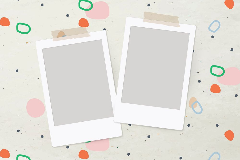 Blank picture frames on abstract | Premium Vector - rawpixel