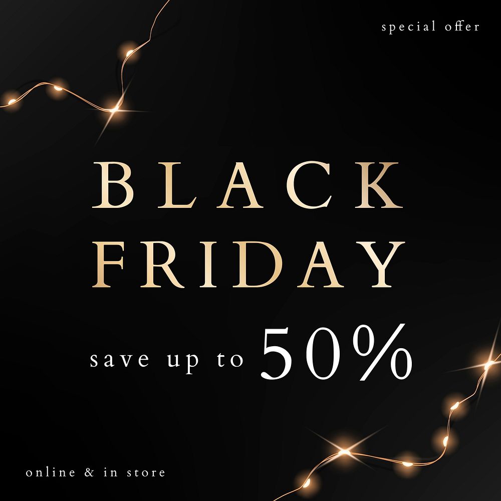 Black Friday vector editable marketing | Free Vector Template - rawpixel