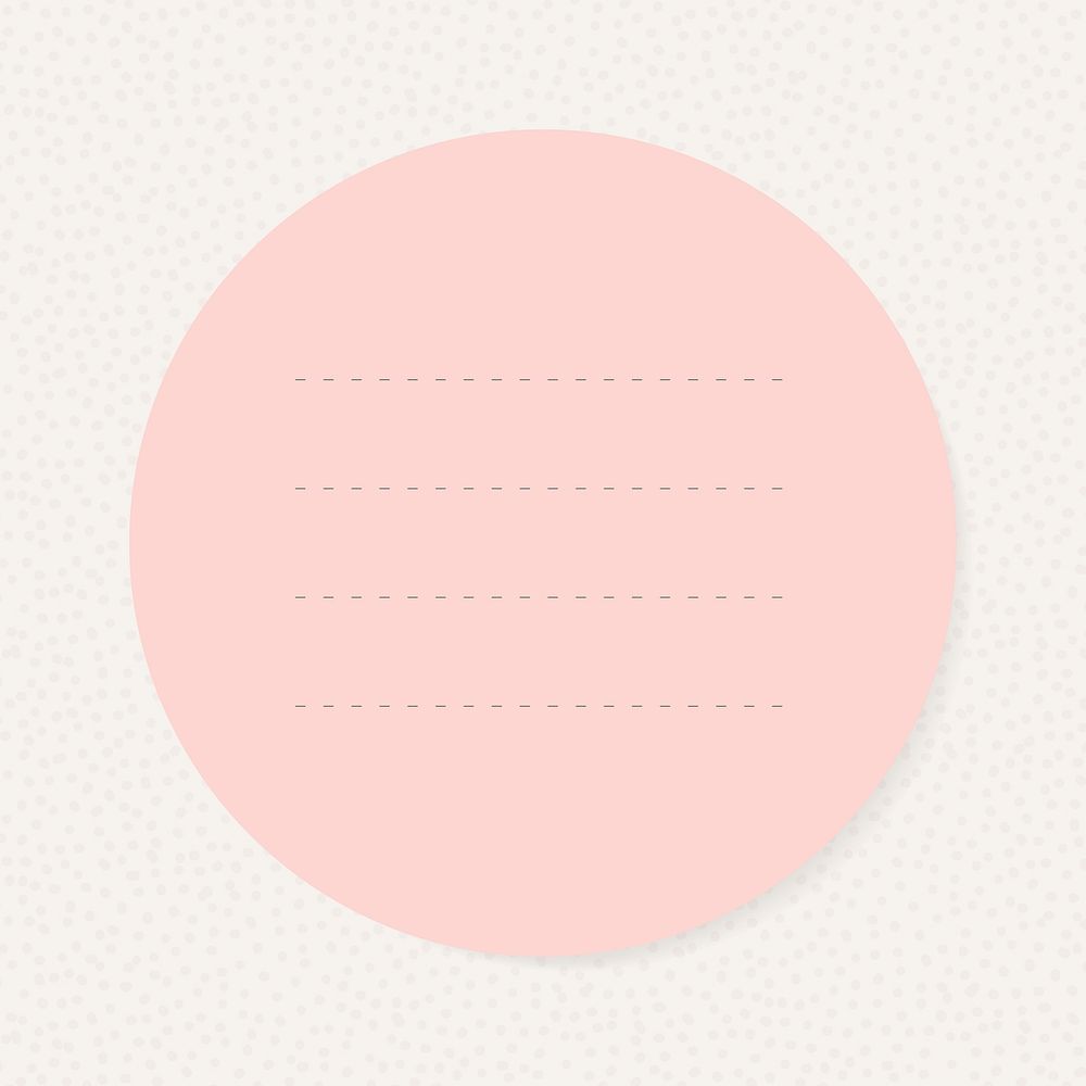 Pink circle notepaper psd design | Premium PSD - rawpixel