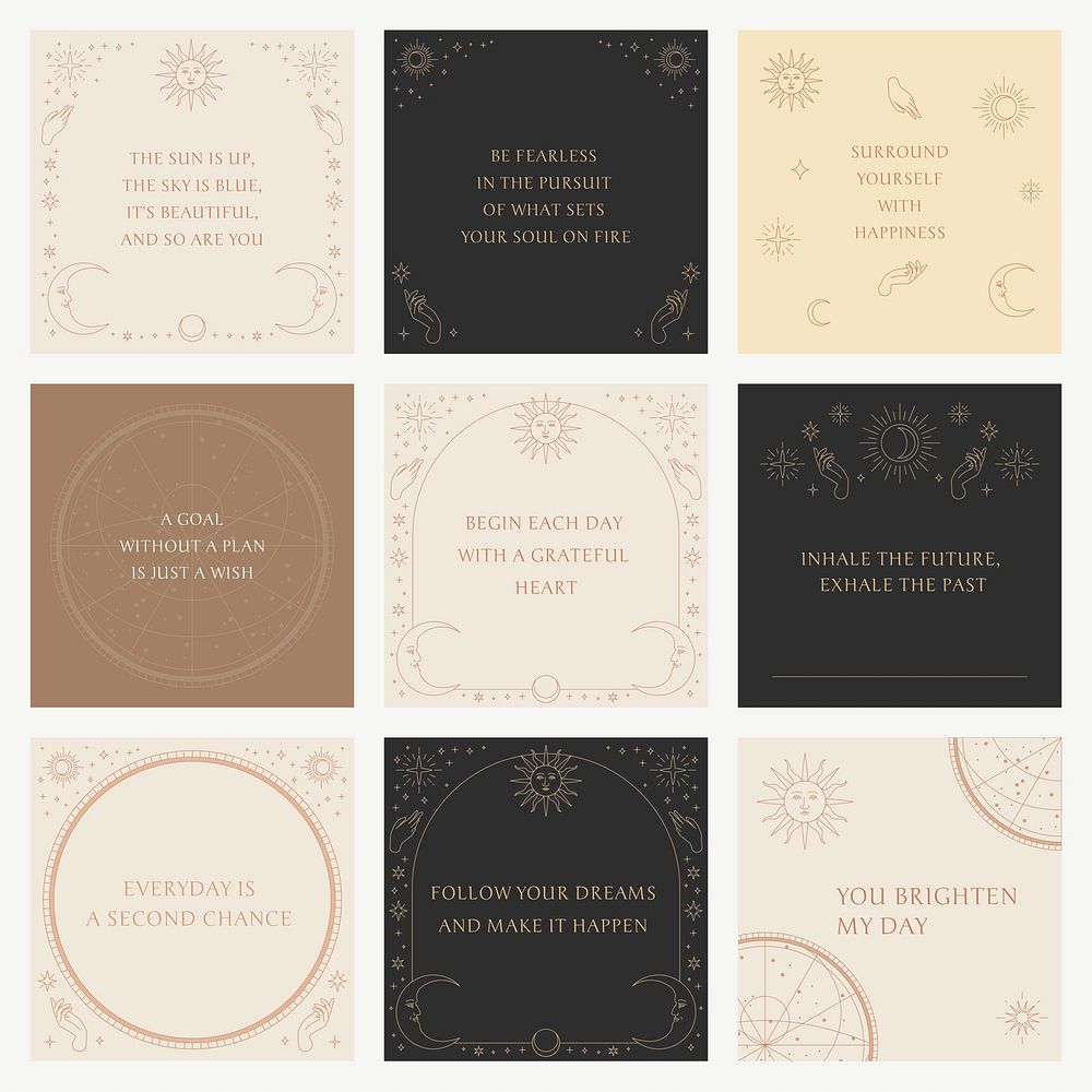 Celestial art vector editable template | Premium Vector - rawpixel