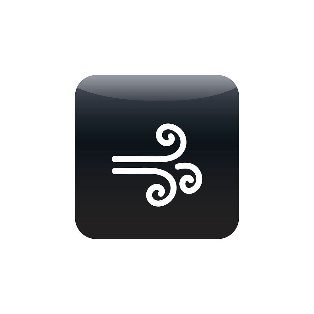 Windy day weather icon vector | Premium Vector - rawpixel