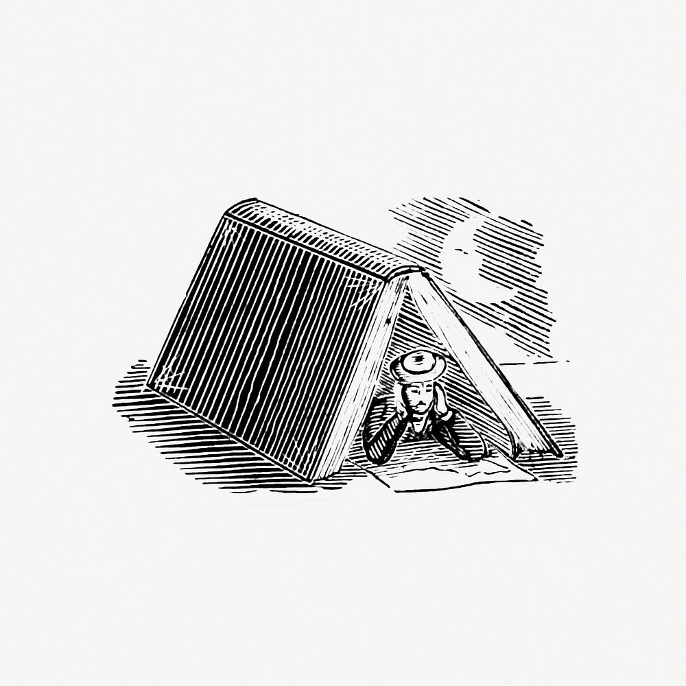 Drawing of an explorer in a tent | Premium PSD Illustration - rawpixel