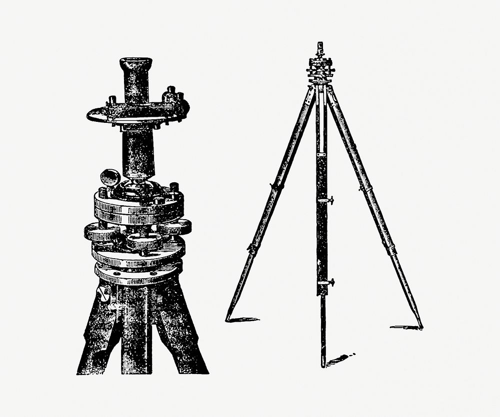 Tripod from A Treatise On | Free Photo Illustration - rawpixel