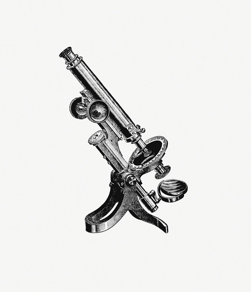 Vintage Victorian style microscope engraving. | Free Photo Illustration ...