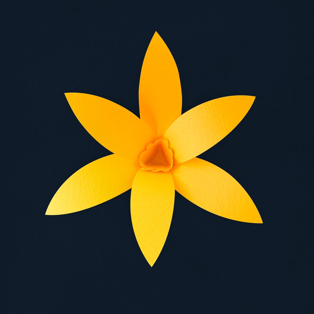 3D paper craft of a flower | Premium PSD - rawpixel