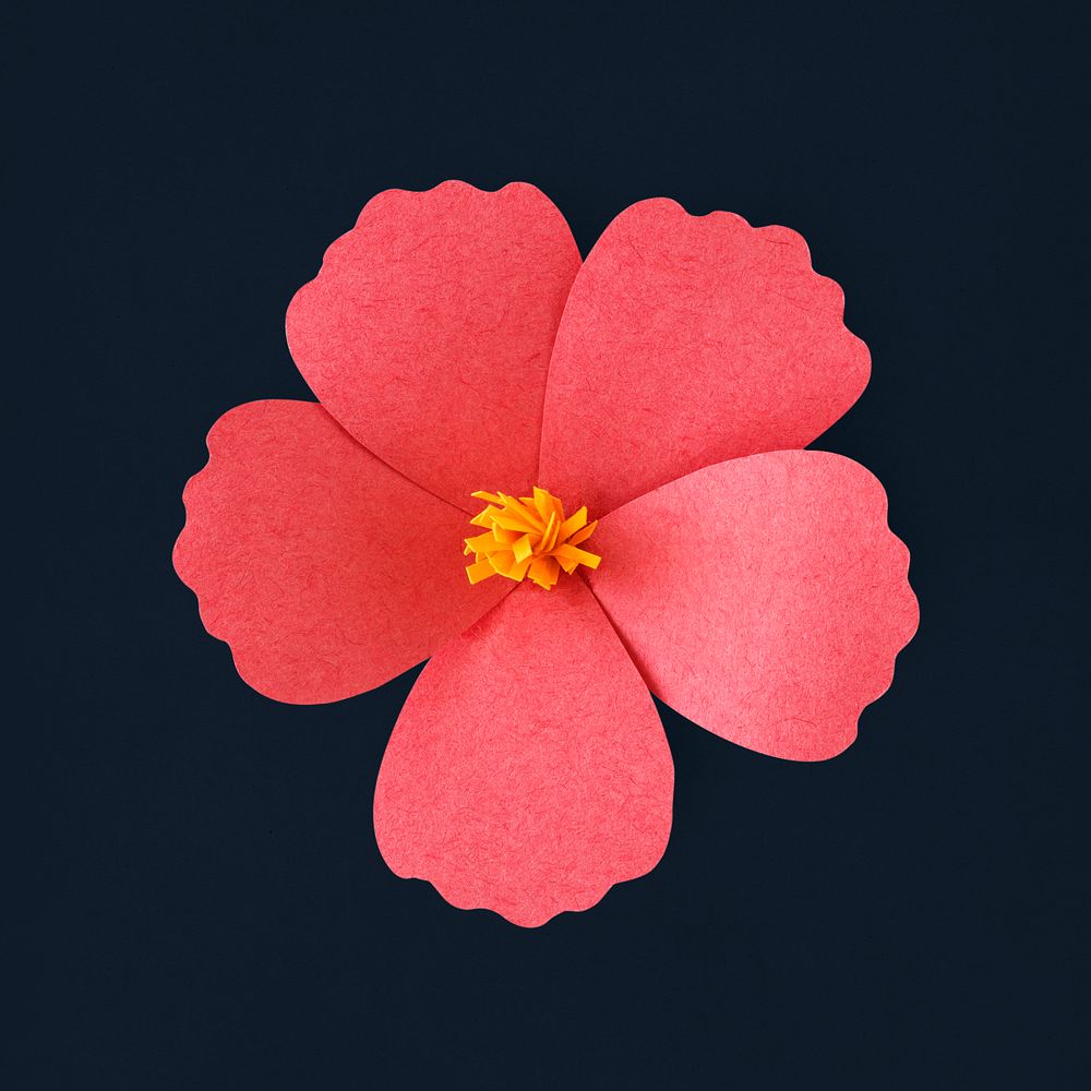 Pink flower paper craft | Premium PSD - rawpixel
