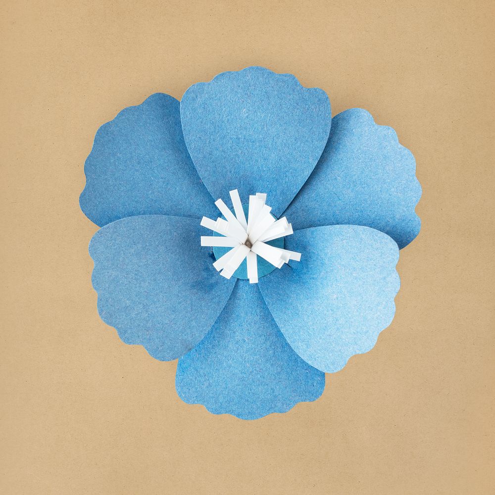3D paper craft of a flower | PSD - rawpixel