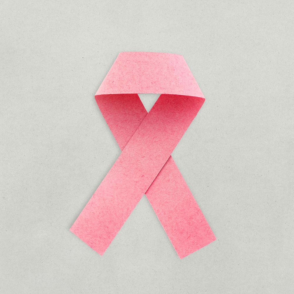 Paper craft design pink ribbon | Premium PSD - rawpixel