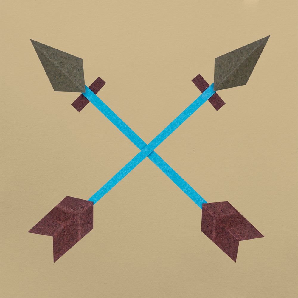 Arrow symbol paper craft icon | Premium PSD - rawpixel