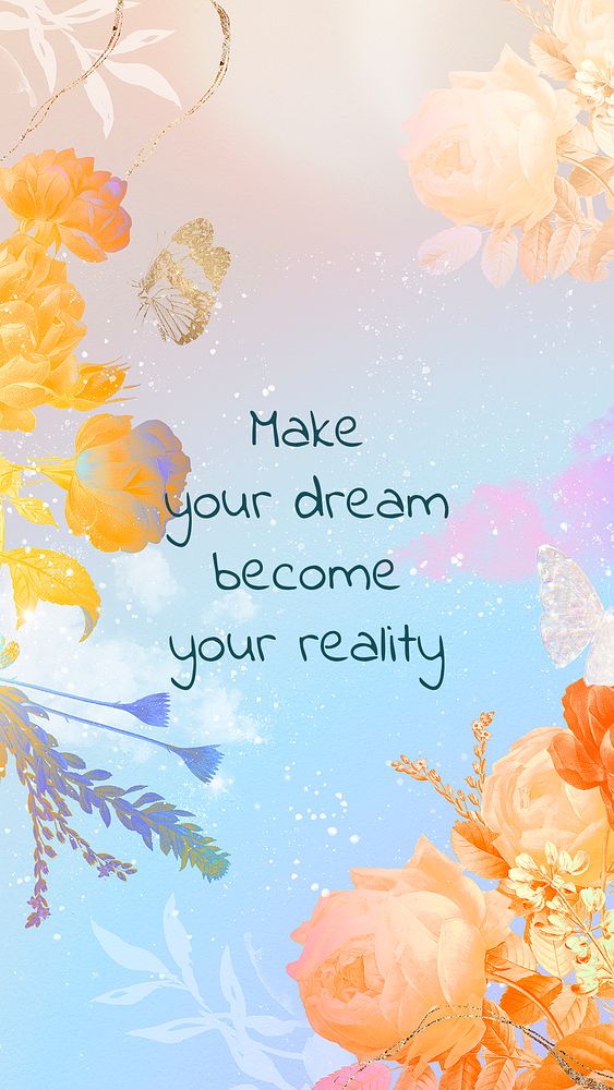 Instagram story quote template, flower | Premium PSD Template - rawpixel