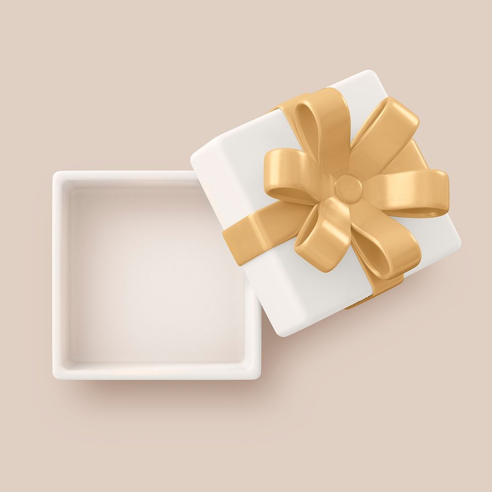 Open gift box clipart, 3d | Free Photo Illustration - rawpixel