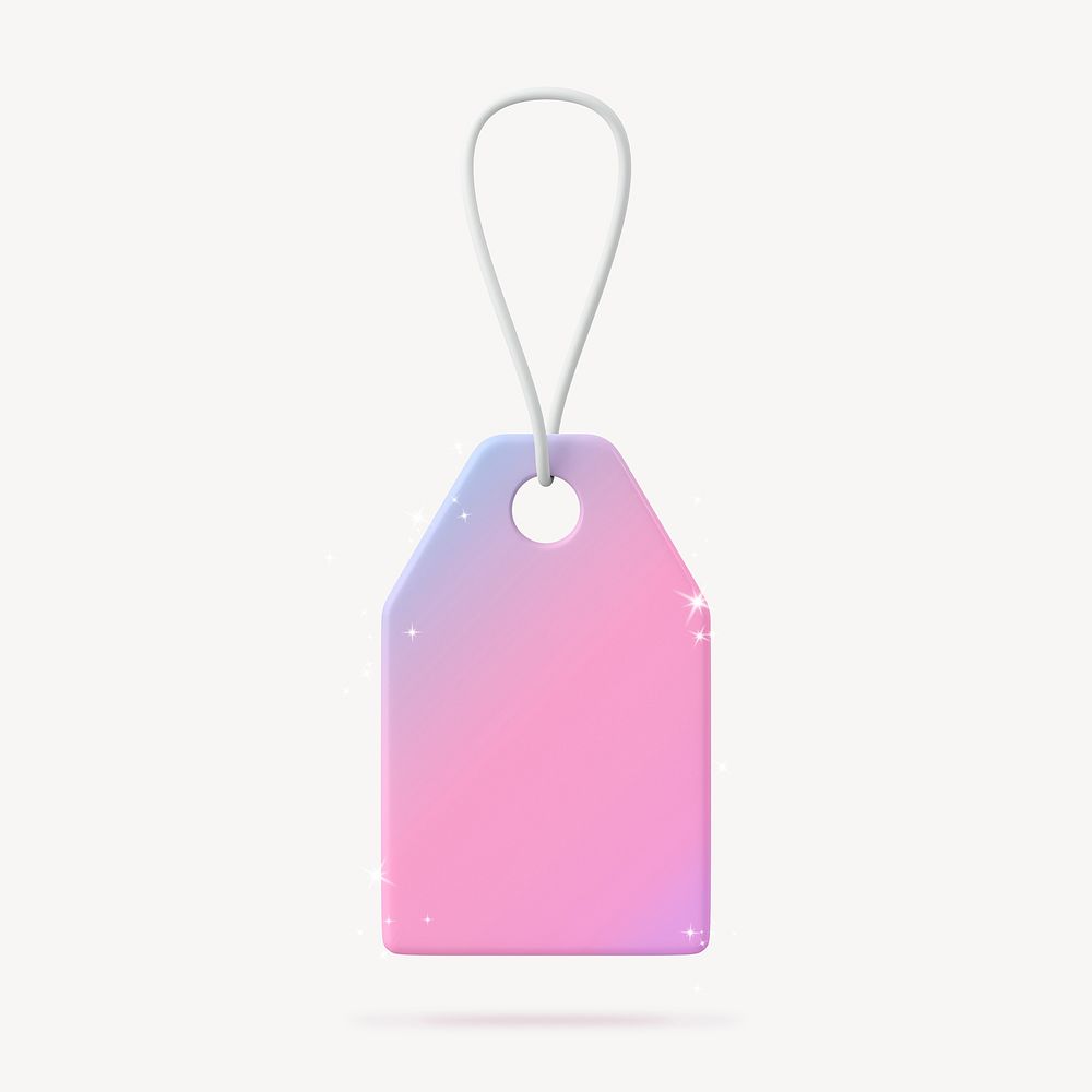 Gradient label sticker, 3D clothing | Premium PSD - rawpixel