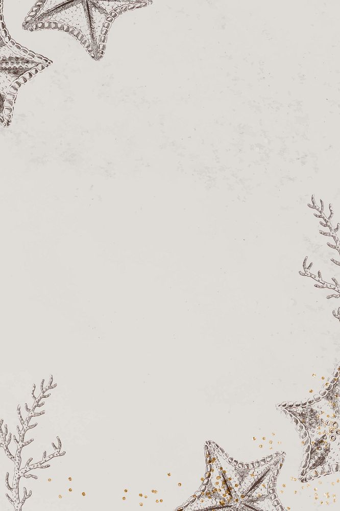 Blank starfish frame design vector | Premium Vector - rawpixel