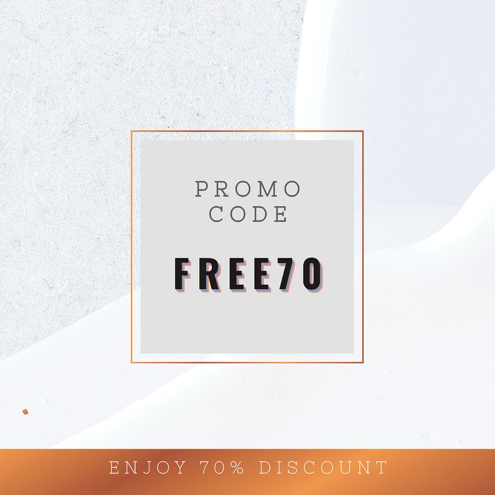 Psd promo code 70% discount | Premium PSD Template - rawpixel