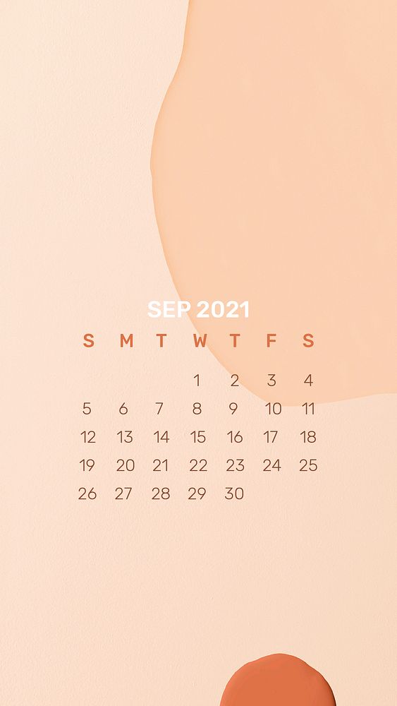 Calendar 2021 September template phone | PSD - rawpixel