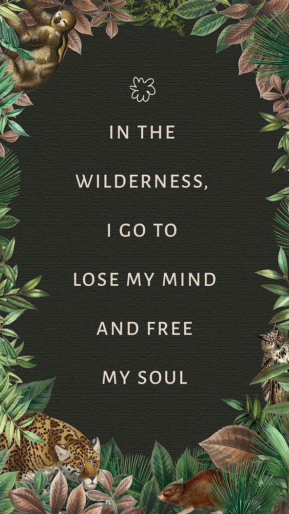 Jungle quote editable template psd | Premium PSD Template - rawpixel