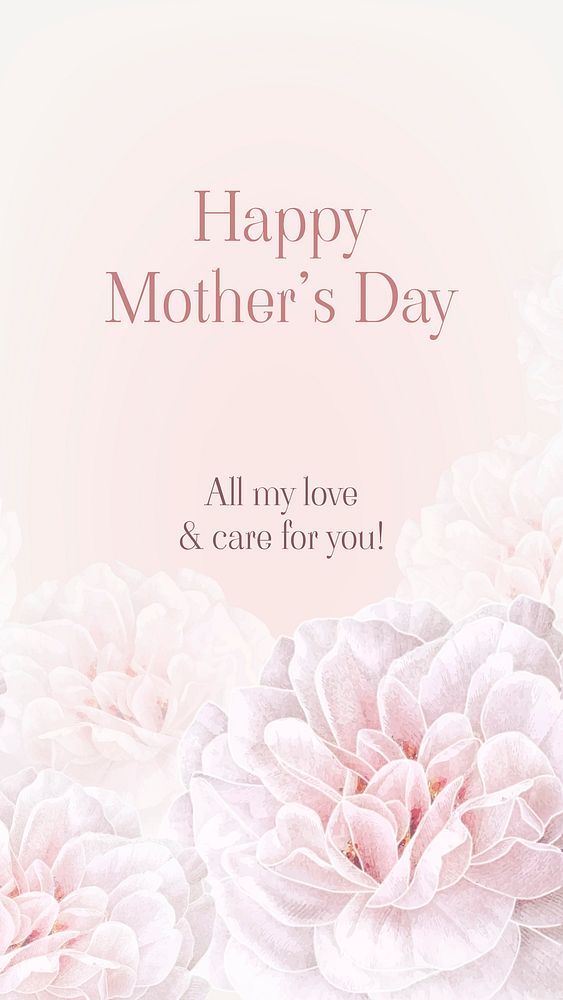 Pink feminine template, mother's day | Free Vector Template - rawpixel