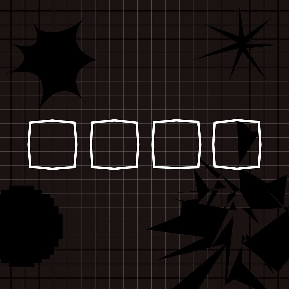 Square shapes collage element, white | PSD - rawpixel