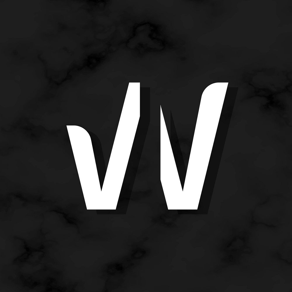 Capital letter W modern typography | Premium Vector - rawpixel
