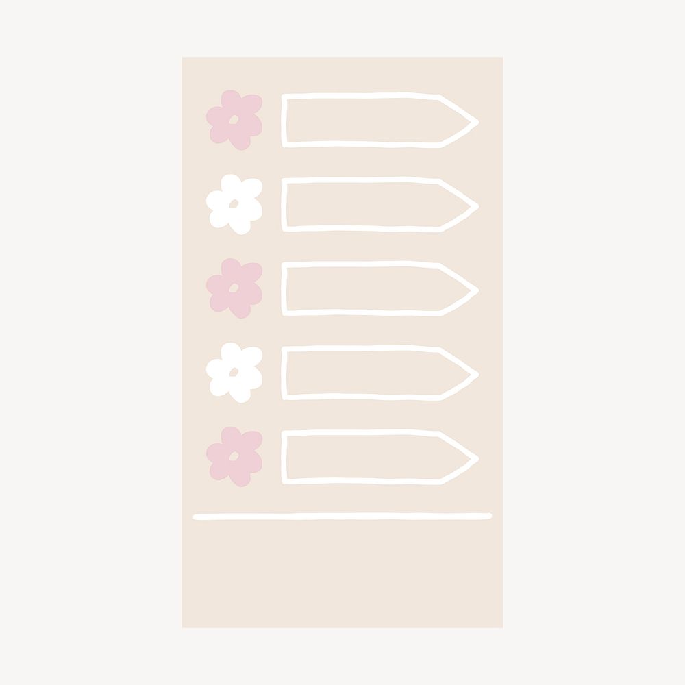 Beige reminder note, stationery collage | Free Vector - rawpixel