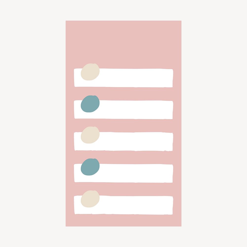 Pink reminder note, stationery collage | Free Vector - rawpixel