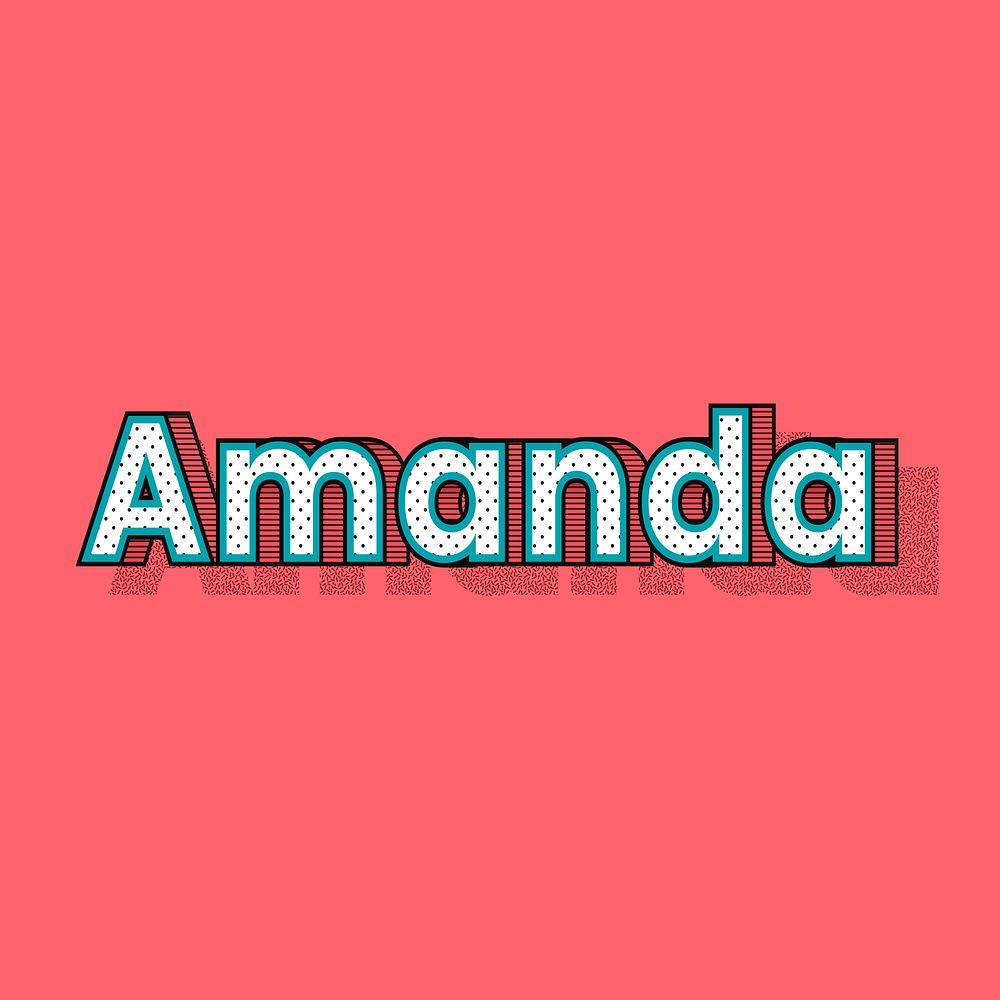 Amanda name halftone vector word | Free Photo - rawpixel