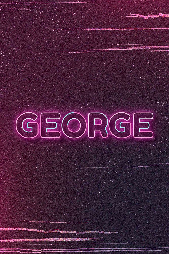 George word art vector neon | Free Photo - rawpixel