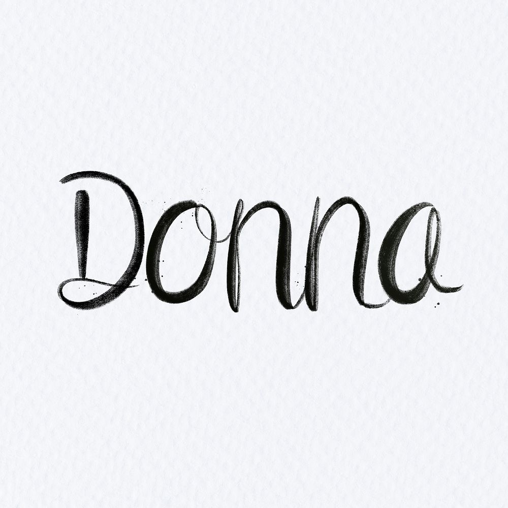 Hand drawn Donna font typography | Free Photo - rawpixel