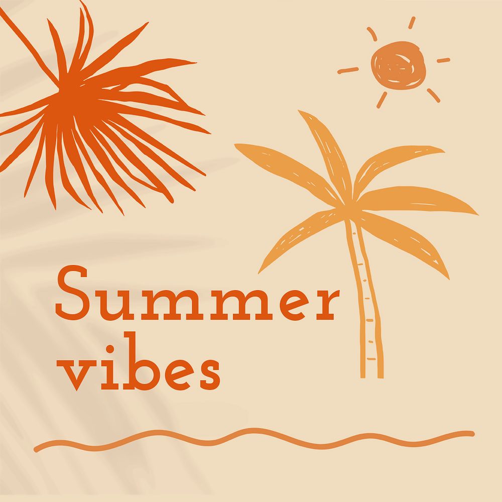 Summer vibes editable template psd | Free PSD Template - rawpixel