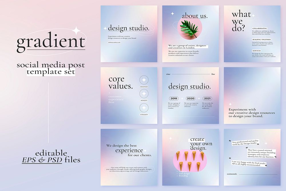 Gradient social media post psd | Premium PSD - rawpixel