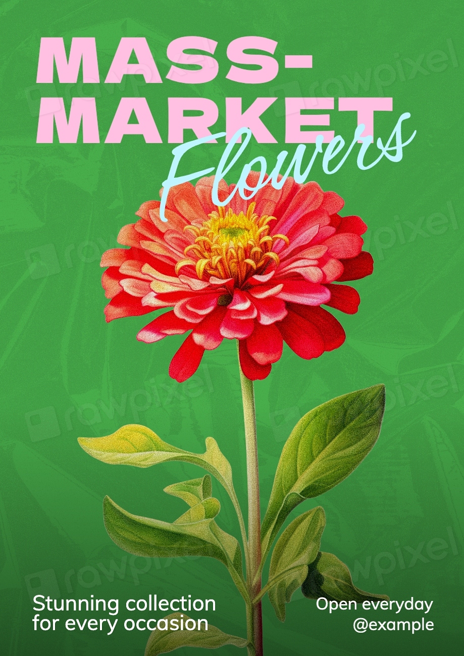 Flowers poster template, editable text | Premium Editable Template ...