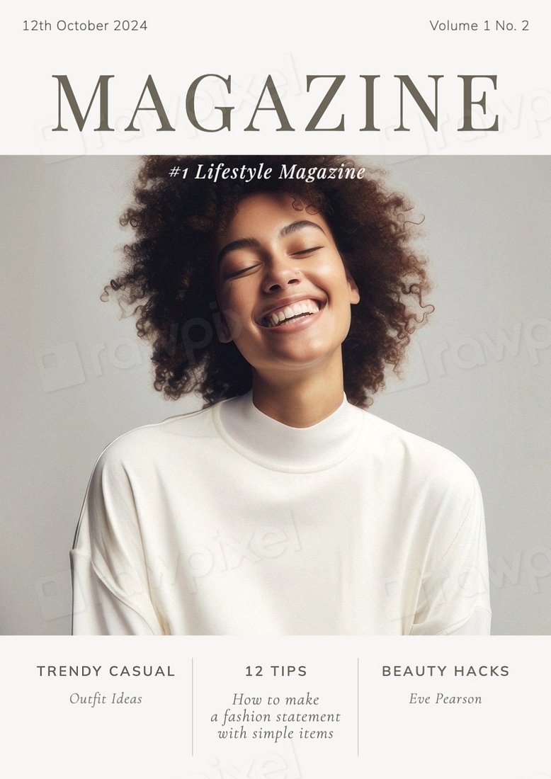 Magazine cover template, editable text | Premium Editable Template ...