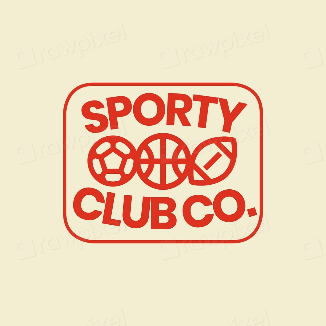 Sports club logo template | Premium Logo Maker - rawpixel