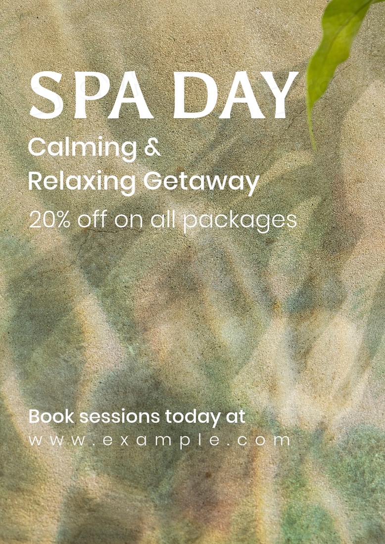 Spa day poster template, editable | Premium Editable Template - rawpixel