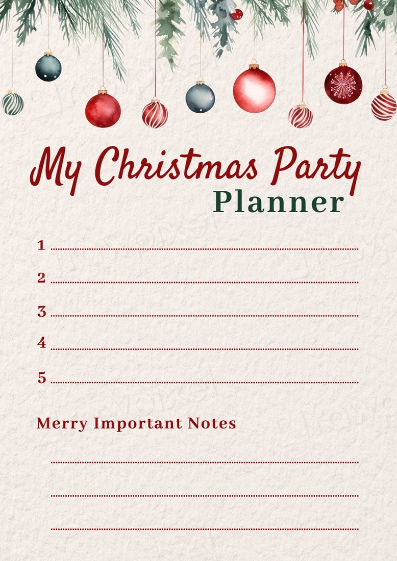 Christmas party planner template | Premium Editable Template - rawpixel